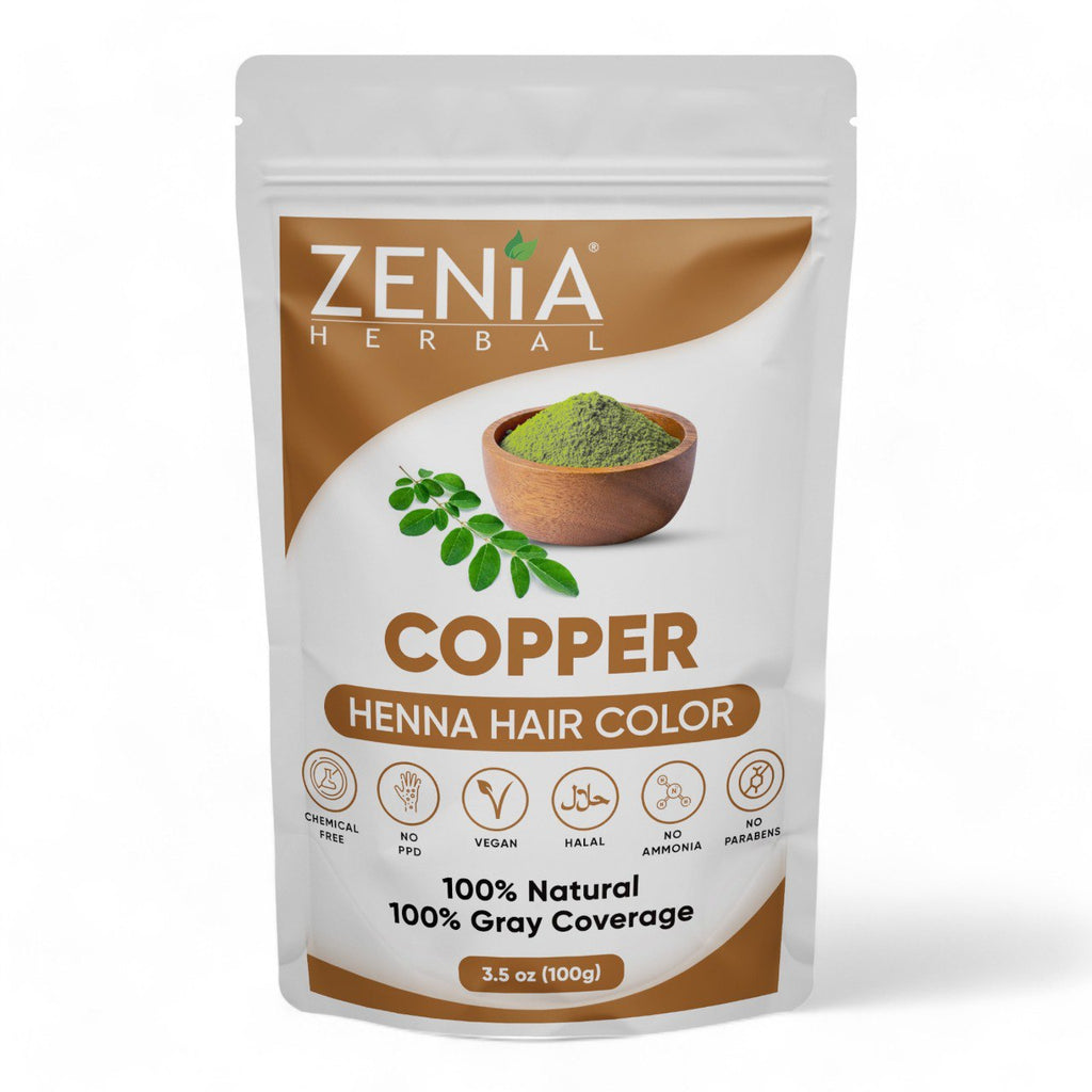 Zenia Organic Henna Hair Color Copper 100g – Zenia Herbal