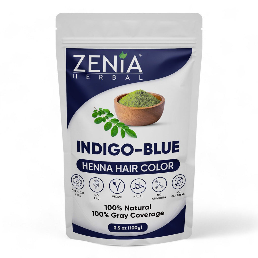 Zenia Indigo-Blue Hair Color Organic Henna 100g – Zenia Herbal