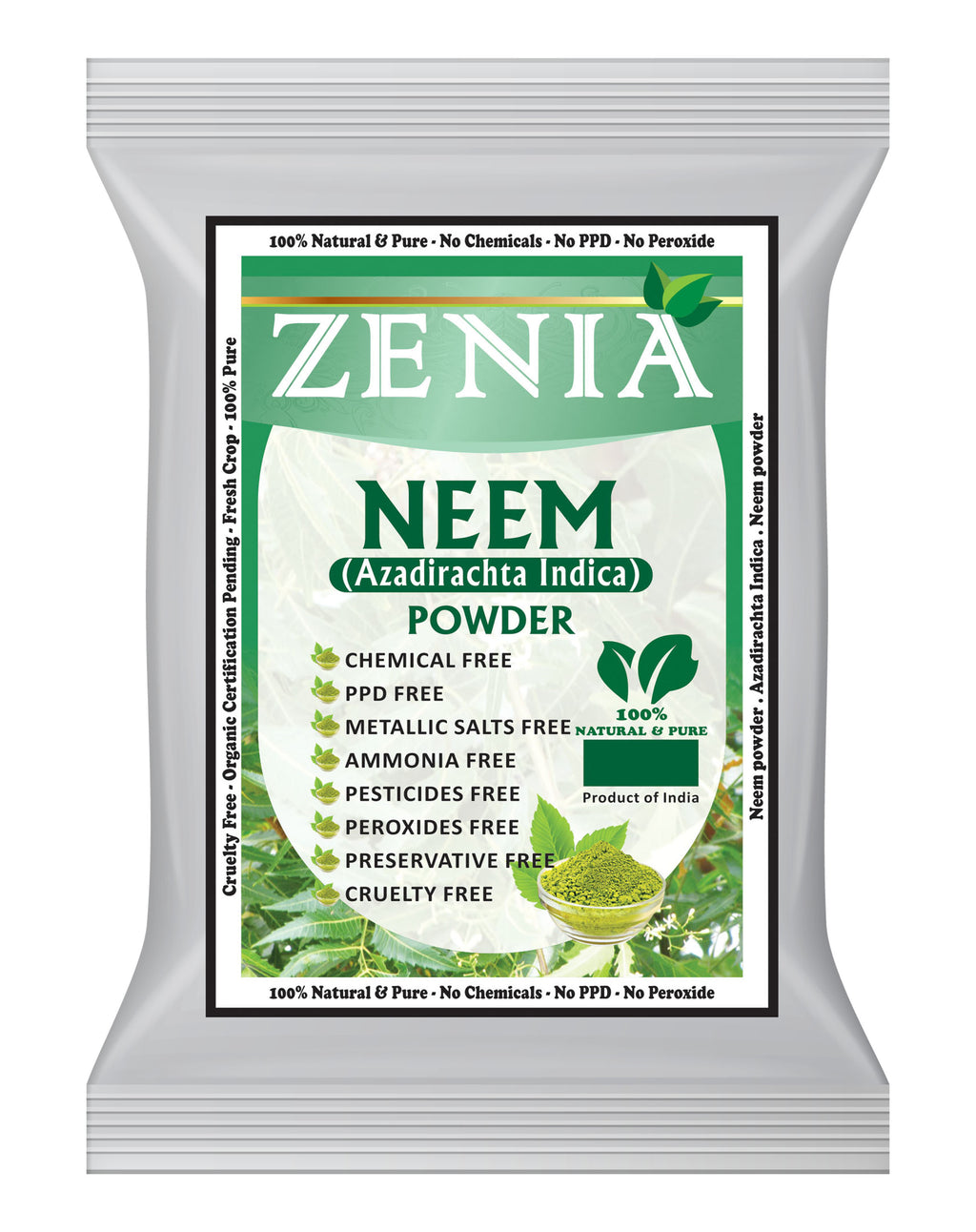 Zenia Pure Neem Powder Edible Grade For Hair, Skin, Health Care – Zenia ...
